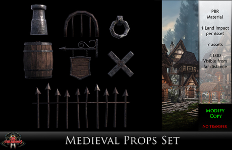 Second Life Marketplace - TSC Medieval Props set (PBR)